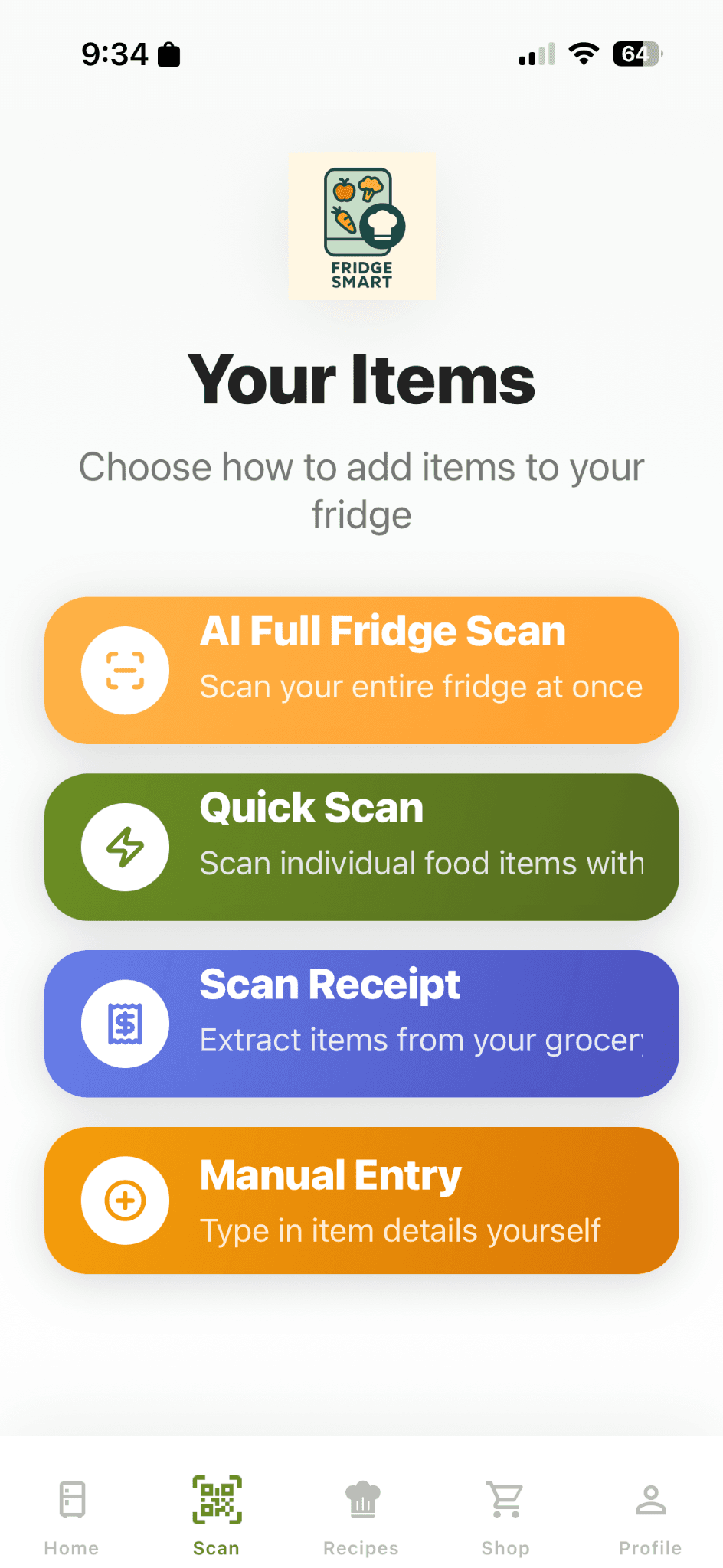 FridgeSmart App — Scan Your Fridge, Reduce Food Waste & Get AI Recipes