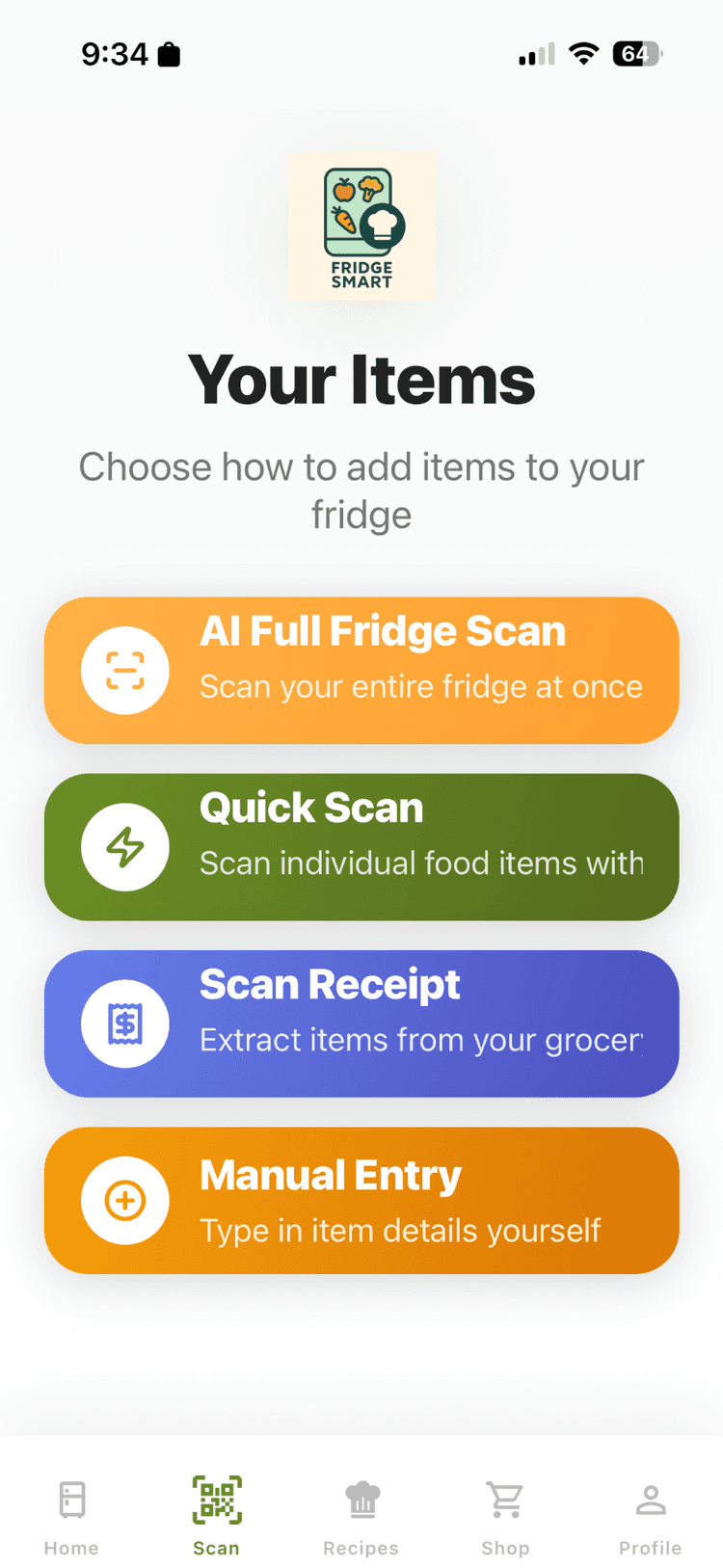 FridgeSmart App — Scan Your Fridge, Reduce Food Waste & Get AI Recipes